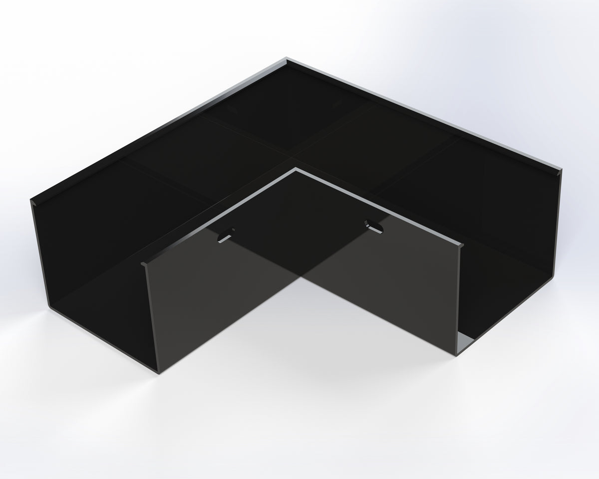 125x100mm 90° External Angle Box Gutter - Black – Gutters Direct