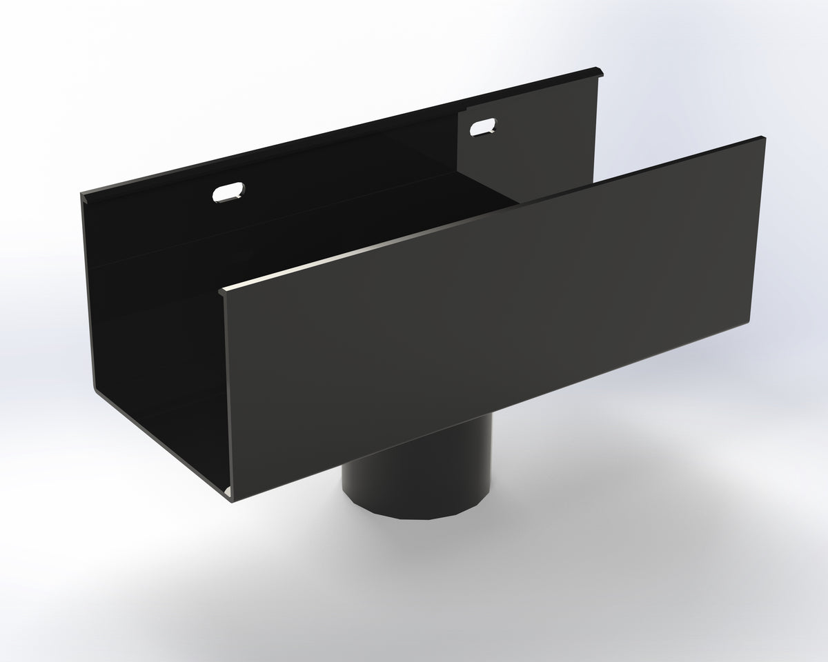 125x100mm Box Gutter Outlet - Black – Gutters Direct